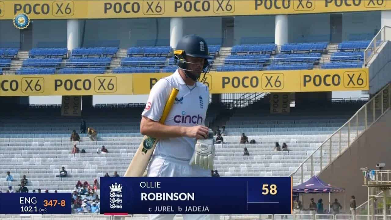 IND vs ENG 2024, 4TH Test: Ollie Robinson Wicket IND vs ENG 2024, 4TH Test: Ollie Robinson Wicket