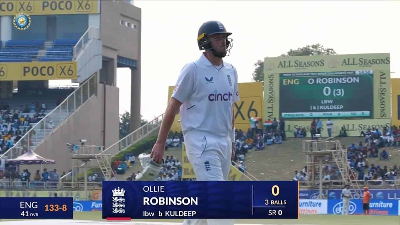 IND vs ENG 2024, 4TH Test: Ollie Robinson Wicket IND vs ENG 2024, 4TH Test: Ollie Robinson Wicket