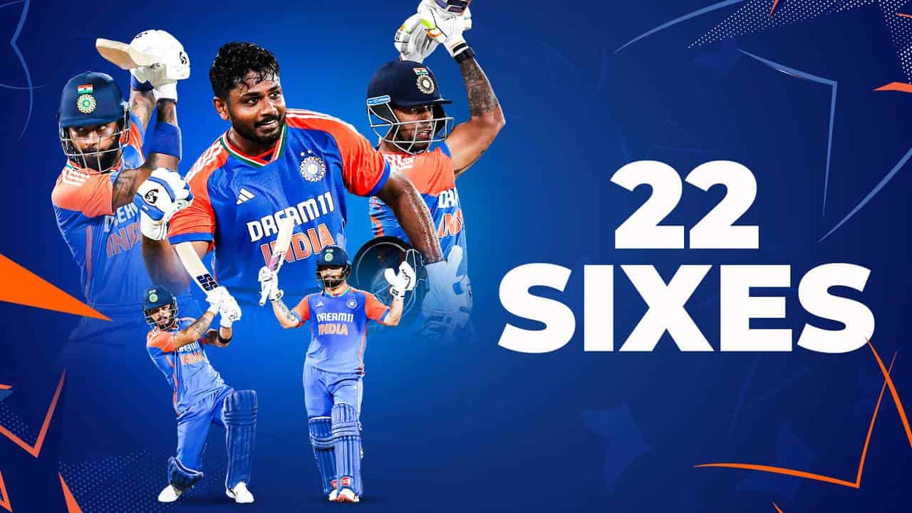 SIXATHON: Watch all 2️⃣2️⃣ sixes from India’s record breaking innings in Hyderabad | BCCI.tv