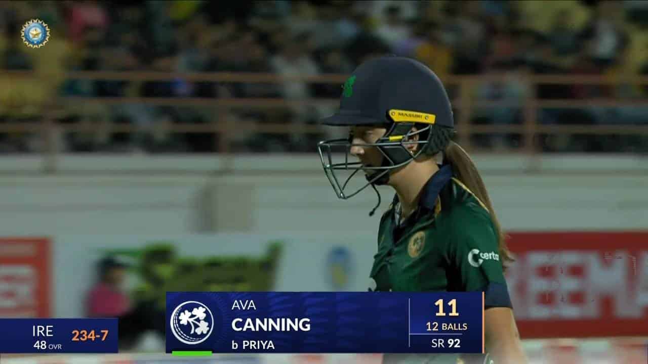 IND-W vs IRE-W 2025, 2nd ODI: Ava Canning Wicket | BCCI.tv