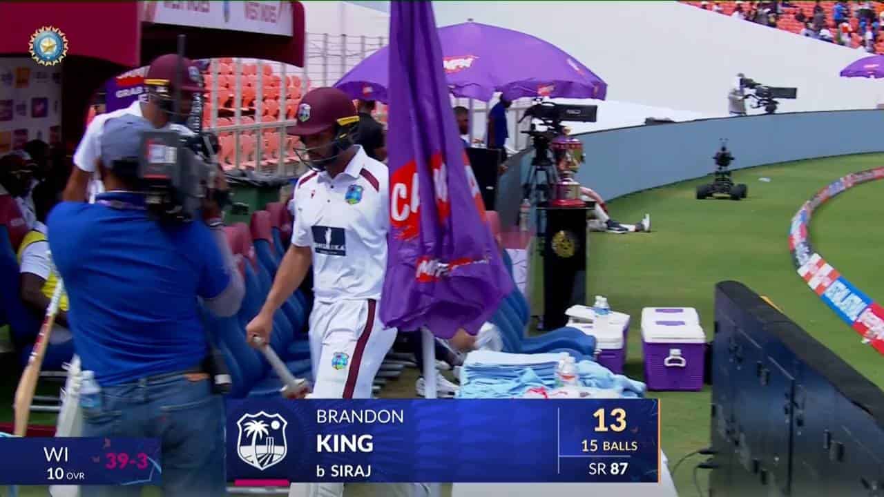 IND vs WI 2025, 1st Test: Brandon King Wicket | BCCI.tv