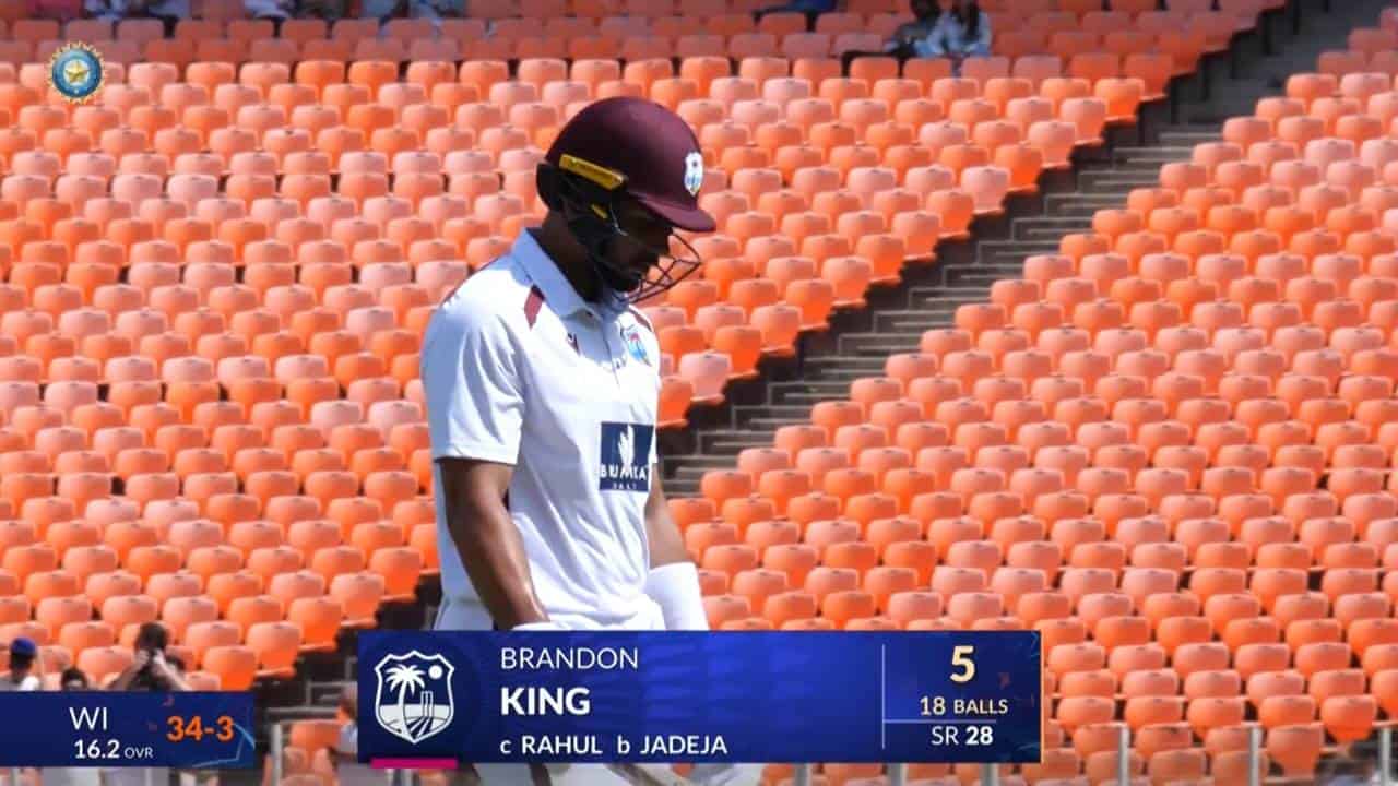 IND vs WI 2025, 1st Test: Brandon King Wicket | BCCI.tv