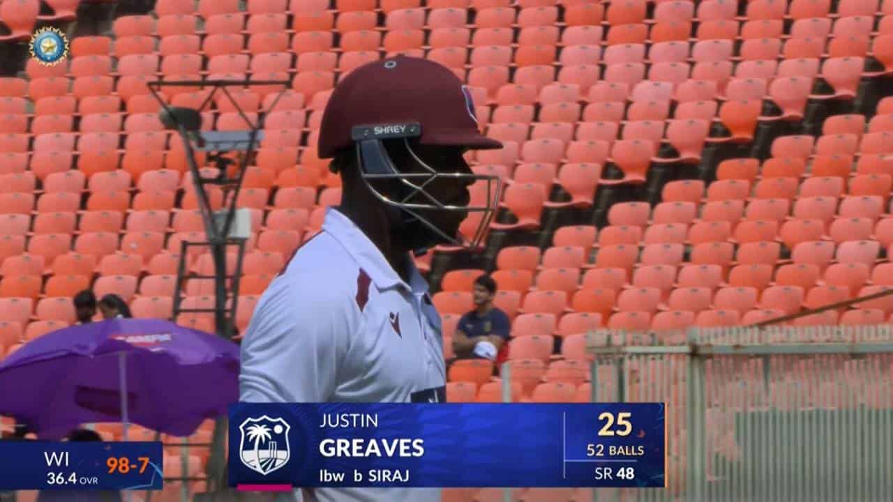 IND vs WI 2025, 1st Test: Justin Greaves Wicket | BCCI.tv