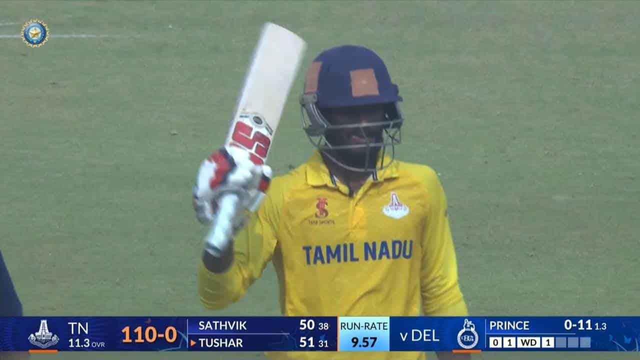 SMAT 2025, Delhi vs Tamil Nadu: Amith Sathvik lays the foundation with ...